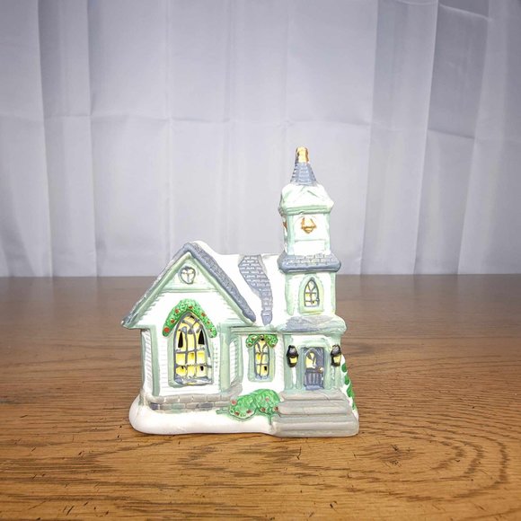 Holiday | Vintage Church Christmas Village Ceramic Decoration Chapel 5 ...